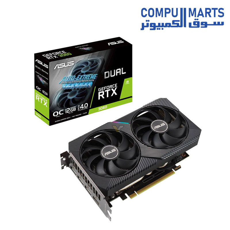 ASUS Dual GeForce RTX 3060 V2 OC Edition 12GB GDDR6 GRAPHIC CARD ...