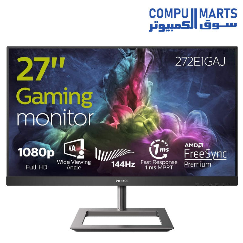 Philips Gaming 272E1GAJ - 27 Inch FHD Monitor,144 Hz, 1ms, VA, AMD Fre ...