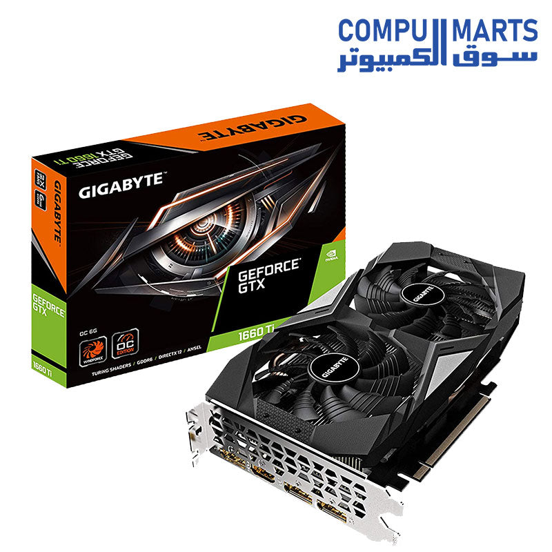 GIGABYTE GeForc GTX 1660 Ti OC 6G GRAPHIC CARD – Compumarts Egypt